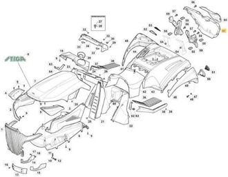 STIGA Sports ORIGINAL STIGA Rasentraktor M&auml;her Heckabdeckung 325110476/0