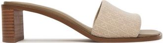 Calvin Klein Pantoletten Block Heel Sandal Aop HW0HW03016 Beige