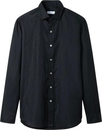 Salvatore Piccolo Homme, Chemises, Noir, Taille: 2XL Classico Basic Fine Oxford Shirt