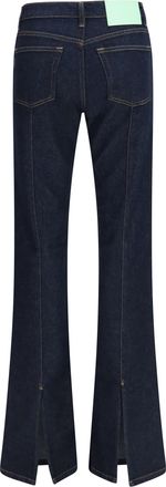 Haikure Five-Pocket with Back Slits Jeans - Navy