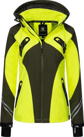 Rock Creek Damen Softshell Jacke Windbreaker Regenjacke &Uuml;bergangsjacke Softshelljacke Damenjacke Regenmantel Outdoorjacke Kapuze D-466 Khaki 4XL