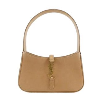 Saint Laurent Pre-owned Sac bandouli&egrave;re LE 5 A 7 Mini en cuir - Femme - Pre-owned - Beige - Taille: ONE Size