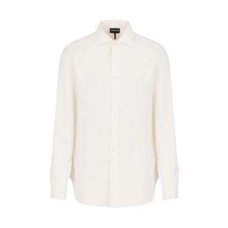 Emporio Armani Langarmhemd - - Shirts - Herren - Wei&szlig; - XS