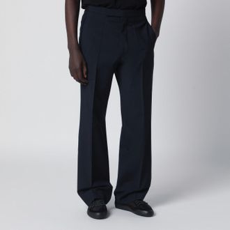 Prada Blaue Hose aus Wolle und Mohair