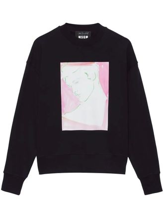 Msgm sweat à imprimé graphique - Noir