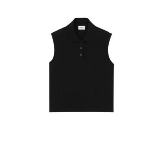 Saint Laurent Cassandre Polo Shirt - - Tops - Damen - Schwarzk - M