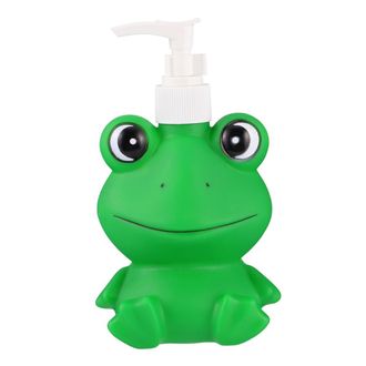 Cabilock Kinder Lotionpumpe Flasche 300 Ml Aus Kunststoff Nachf&uuml;llbarer Seifenspender Frosch Design F&uuml;r Duschgel Und Shampoo Kindersicher Badezimmer Nutzung