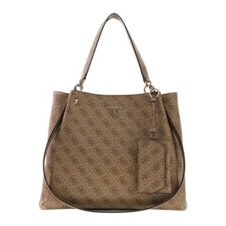 Guess Lorella Logo Girlfriend Tote - - Bags - Damen - Beige - ONE SIZE