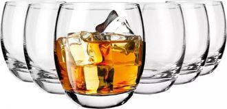 Krosno Whisky-Gläser | Set von 6 | 300 ML | Elite Kollektion | Perfekt für zu Hause, Restaurants und Partys | Spülmaschinenfest