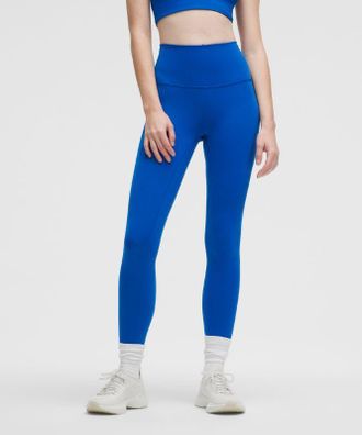 lululemon Wunder Train Leggings mit hohem Bund und Taschen f&uuml;r Frauen - 63,5 cm - Gr&ouml;&szlig;e 12 in Galactic Cobalt