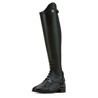 Ariat Womens Palisade Field Tall Riding Boots in Black, B Medium Width, X-Short Height, Regular Calf, Size 38.5, by Ariat