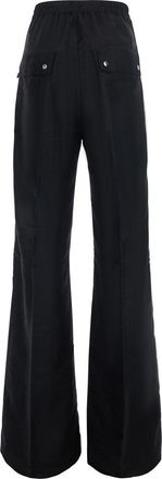 Rick Owens Mens Wide Leg Tech Fabric Trousers Black