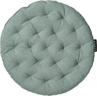 Linum Pepper Elégante Galette de Chaise Rond Ø 37cm, 100% Coton, Lavable en Machine, Gris Foncé Turquoise
