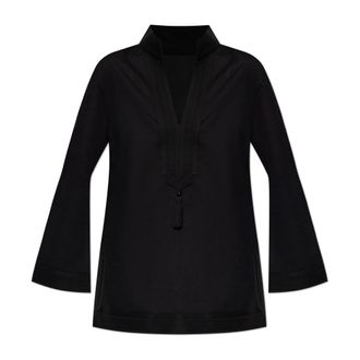 Tory Burch Femme, Blouses et Chemises, Noir, Taille: 44 FR Chemise &agrave; Col Droit
