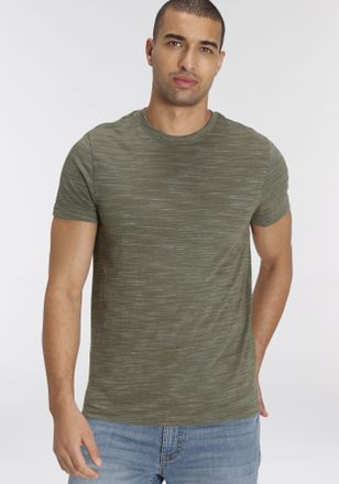 AJC T-Shirt AJC, Herren, Gr. 4XL (68/70), gr&uuml;n (khaki meliert), Single Jersey, Obermaterial: 85% Baumwolle, 15% Polyester, meliert, regular fit, Rundhals,
