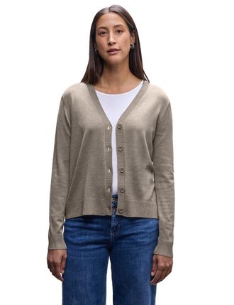 Street One Damen Strickjacke mit V-Ausschnitt