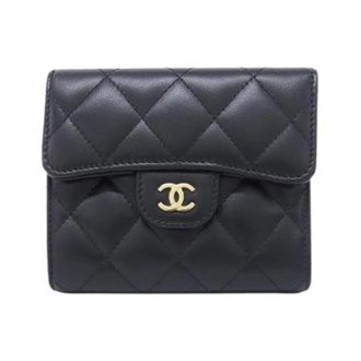 Chanel Pre-owned Portefeuille intemporel classique en agneau - Femme - Pre-owned - Noir - Taille: ONE Size