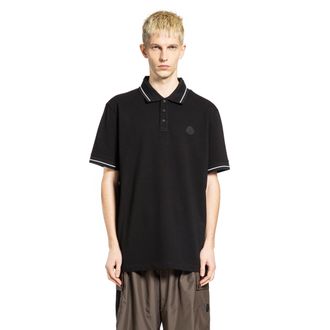 Moncler Logo Patch Cotton Polo Shirt