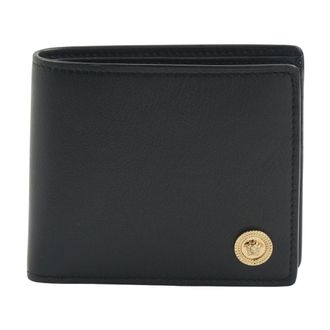 Versace Homme, Accessoires, Noir, Taille: ONE Size Medusa Biggie Leather Wallet