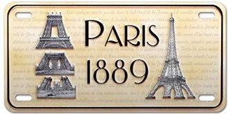 Enesco Home Dekorationsplatte Paris 1889, Mehrfarbig