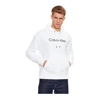 Calvin Klein Kapuzenpullover mit bedrucktem Logo - - Sweatshirts & Hoodies - Herren - Wei&szlig; - 2XL