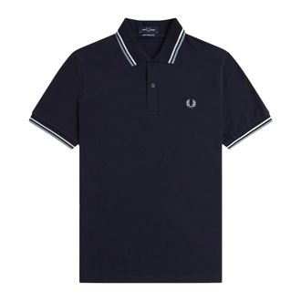 Fred Perry Homme, Tops, Bleu, Taille: S Polo Original Twin Tipped Marine