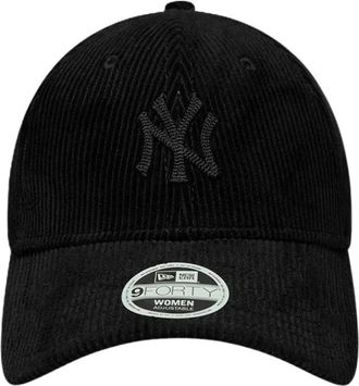 New Era Casquette 9Forty en velours c&ocirc;tel&eacute; - unisex - Accessoires - Noir - Taille: ONE Size