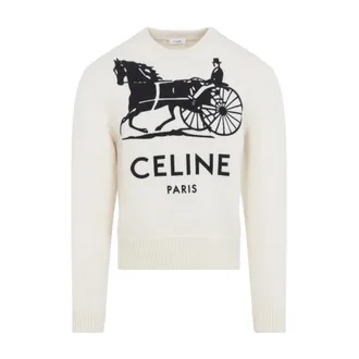 Celine Rundhals-Pullover aus Kaschmir - - Knitwear - Herren - Wei&szlig; - XL