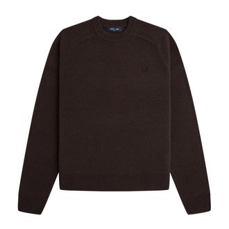 Fred Perry Pullover mit Sattel&auml;rmeln - - Knitwear - Herren - Braun - M