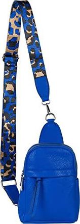 styleBREAKER Femme One Shoulder Sac à dos, bandoulière à motifs, sac crossbody unicolore, sac à dos de ville, sling bag 02012387, couleur:Bleu royal