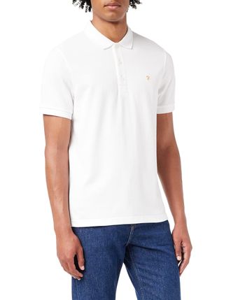 Perry Ellis Herren Blanes Poloshirt Polohemd, Weiß, M
