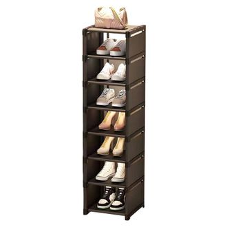 Generic Faltbares - stapelbarer Aufbewahrungsschrank f&uuml;r den Eingangsbereich, schwarzes faltbares Aufbewahrungsbeh&auml;lter-Design, mehrschichtiges Schuhanordnung