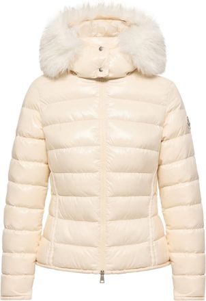 Moncler Moncler Doudoune Courte &Agrave; Capuche Badyeffe, Femme, Blanc, Taille: 0