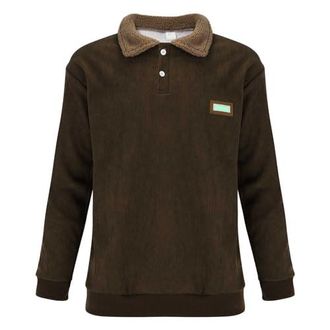 Generic Pull en velours côtelé à col en V pour homme - Manches longues - Pull décontracté - Automne et hiver - Chaud, marron, 3XL