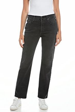 Replay Damen Jeans Maijke Straight-Fit, Noir 098-1 (Schwarz), 26W / 28L