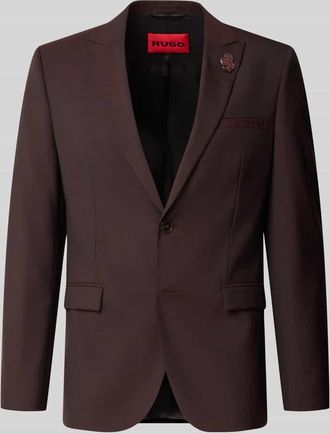 HUGO BOSS Slim Fit Sakko aus Schurwolle mit Logo-Detail