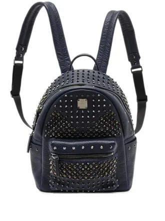 MCM sac à dos Stark à ornements - Bleu