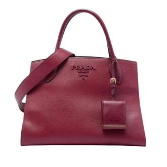 Prada Sac fourre-tout monochrome doccasion - Femme - Pre-owned - Rouge - Taille: ONE Size