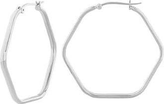 Breil Collection Juwel BREIL Hexagonie, boucles doreilles pour femme en argent et acier inoxydable de couleur argent, mesure unique - TJ3520, 4.9, Acier all