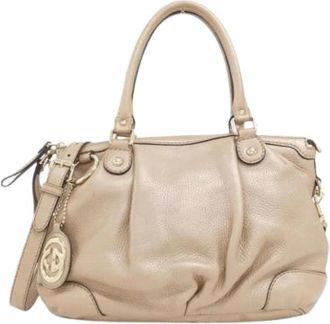 Gucci Sac &agrave; main vintage doccasion - Femme - Pre-owned - Beige - Taille: ONE Size