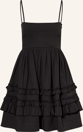 Ganni Kleid Mit R&uuml;schen schwarz