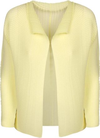 Issey Miyake Femme, Vestes, Jaune, Taille: 40 FR Wooly Pleats-66