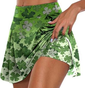 Generic Jupe Trapèze Mi Longue Jeans Haute Velours Kilt avec Jacquard Fente Vert Cachemire Habillée Luxe Annee Ethnique Bretelle Legging Émeraude Froufrou Che