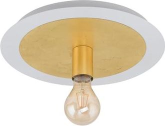 Eglo LED Deckenlampe Passano, Deckenleuchte, Stahl in weiss, gold, E27 Fassung