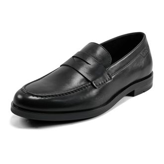 Rockport Herren Sutton Penny Loafer, Schwarz Leder, 44 EU Weit