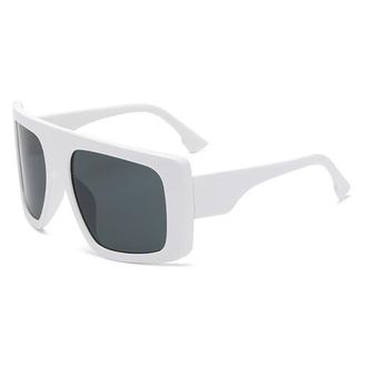 Generic Lunettes De Soleil &Agrave; Monture Large For Hommes Et Femmes, Id&eacute;ales For La Conduite En Ext&eacute;rieur(White)