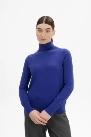 Mela Damen vegan Rollkragenpullover Mayura Kr&auml;ftiges Blau