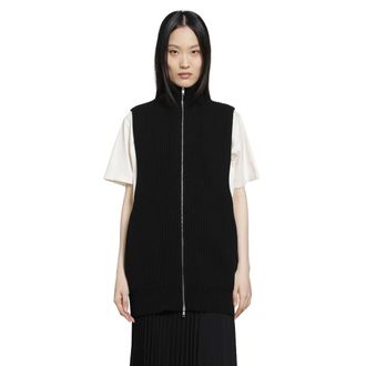 Maison Margiela Zip-Up Sleeveless Cardigan
