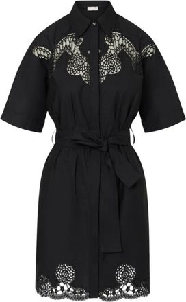 Liu Jo Femme, Robes, Noir, Taille: 38 FR Short Chemisier Dress