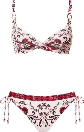 Twinset Femme, Maillots de bain, Rose, Taille: 40 FR Ensemble de bikini imprim&eacute; foulard
